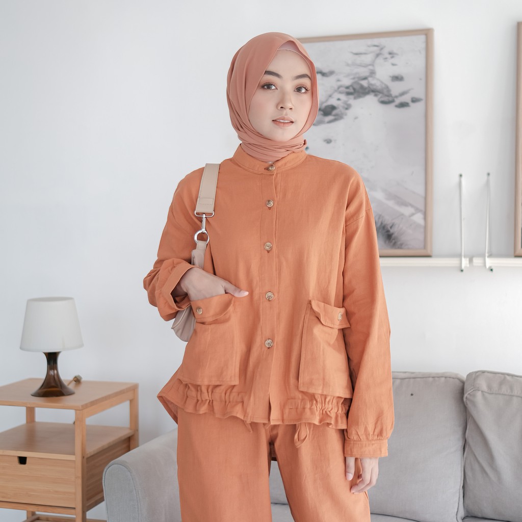 Jual Lozy Hijab - Rumi Tops ( Atasan Wanita Linen ) | Shopee Indonesia