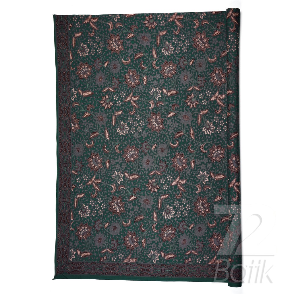 Jual KAIN BATIK KATUN Premium Motif Kembang Warna Hijau Ijo Earthy ...