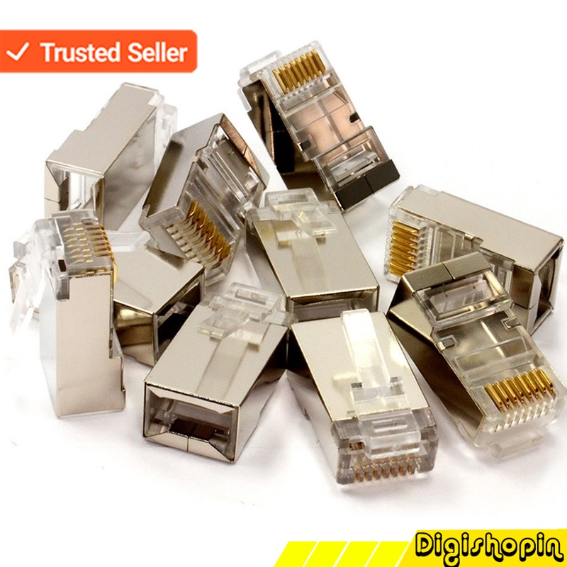 Jual 5 Pcs RJ45 Kepala LAN RJ45 Cat5 Shielded / SAP Modular Plug RJ45 5 ...