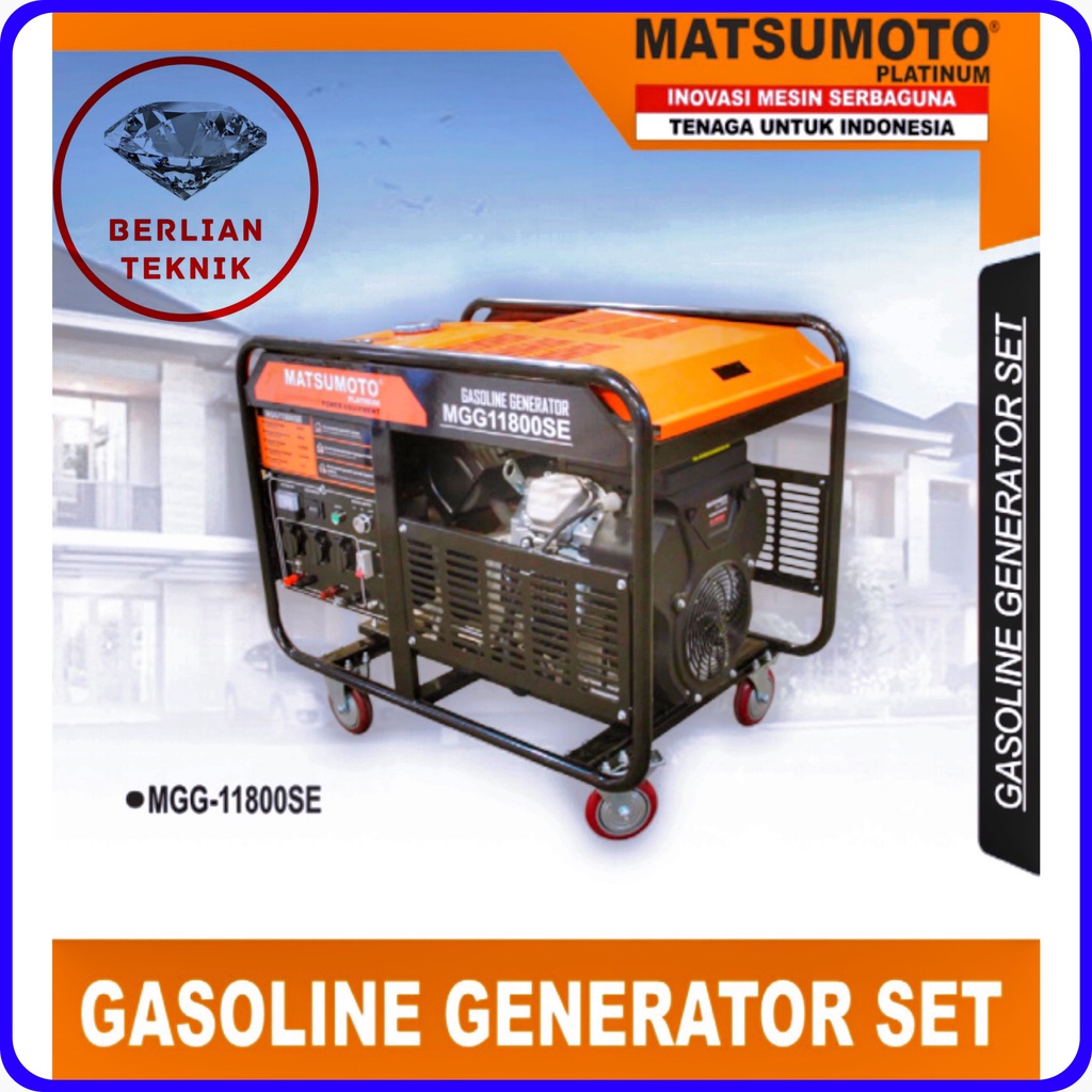 Jual Gasoline Generator Mesin Genset Bensin Matsumoto MGG 11800 / 10000 ...