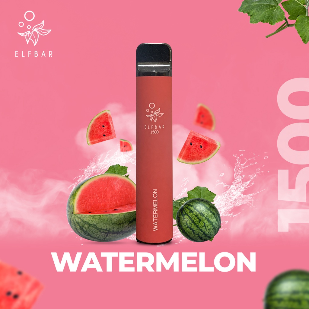 Jual Elf Bar Elfbar 1500 Watermelon Disposable Pod Disposable Vape