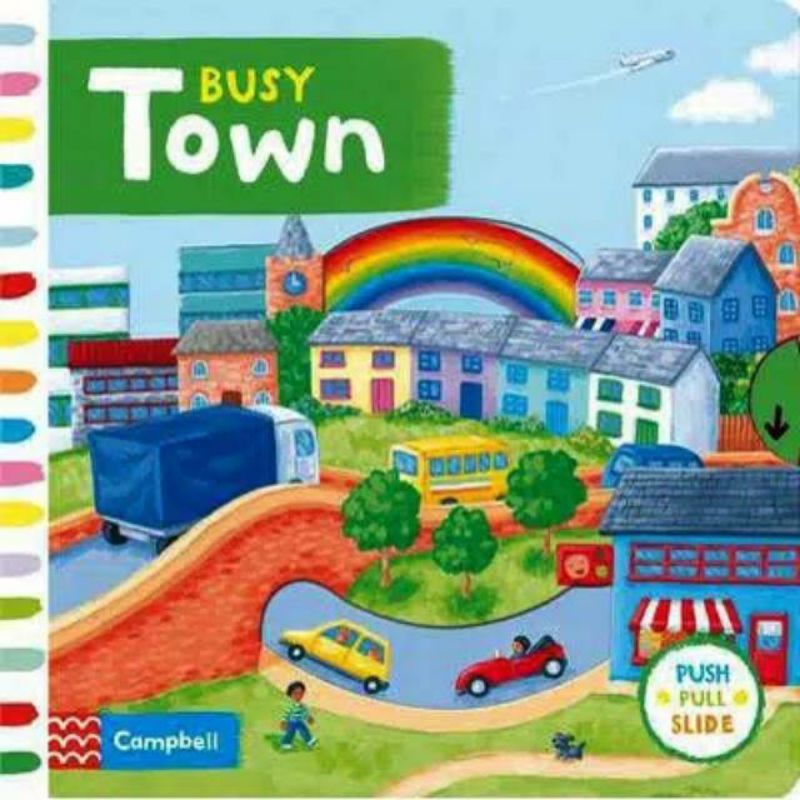 Jual Campbell Busy Town Busy Book Series Push Pull Slide Board Book ...