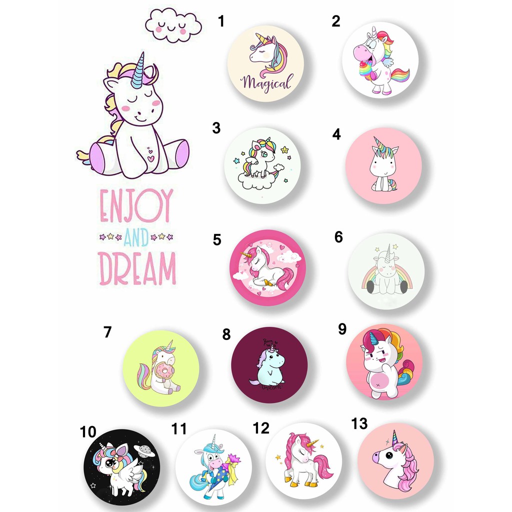Jual pop socket / popsocket cute unicorn imut iring custom | Shopee ...