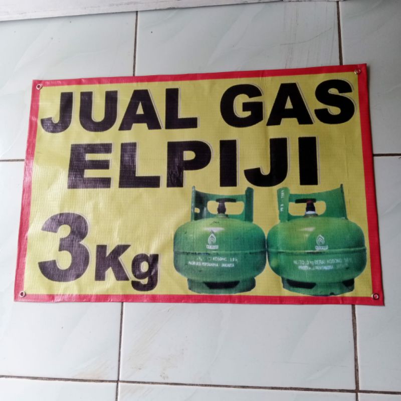 Jual Spanduk Jual Gas Elpiji Bahan Flexy Cina 280 grm | Shopee Indonesia