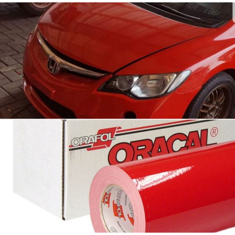 Jual STIKER ORACAL 651 032 LIGHT RED GLOSSY / MATTE DOFF uk 5 cm x 120 ...