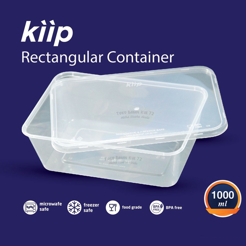 Jual KIIP Thinwall 1000ml Food Container Kotak - Food Grade | Shopee ...