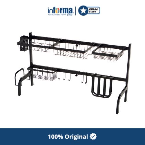 Jual Informa Wellbey Rak Piring Wastafel - Hitam Dish Rack, Tempat ...