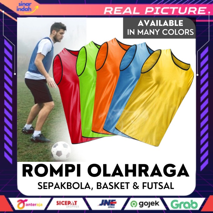 Jual Rompi Latihan Bola Futsal Sepak Bola Basket Football Vest Training ...