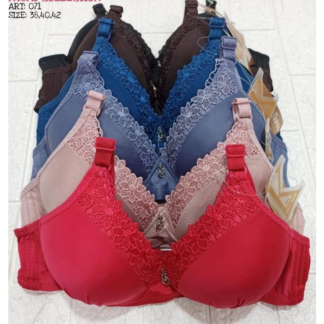 Jual BH Bra Busa Tanpa Kawat | BH Cup Besar motif Renda Bunga | 36-38 ...