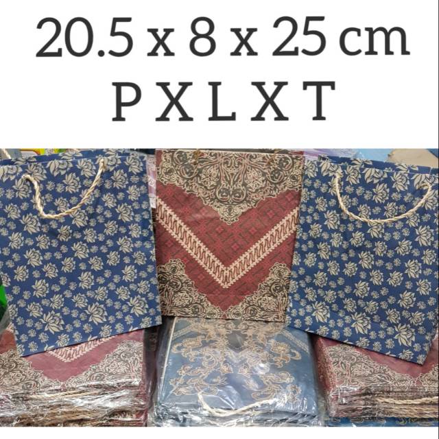 Jual PAPER BAG BATIK UK 20.5 X 8 X25 CM Satuan S1 | Shopee Indonesia