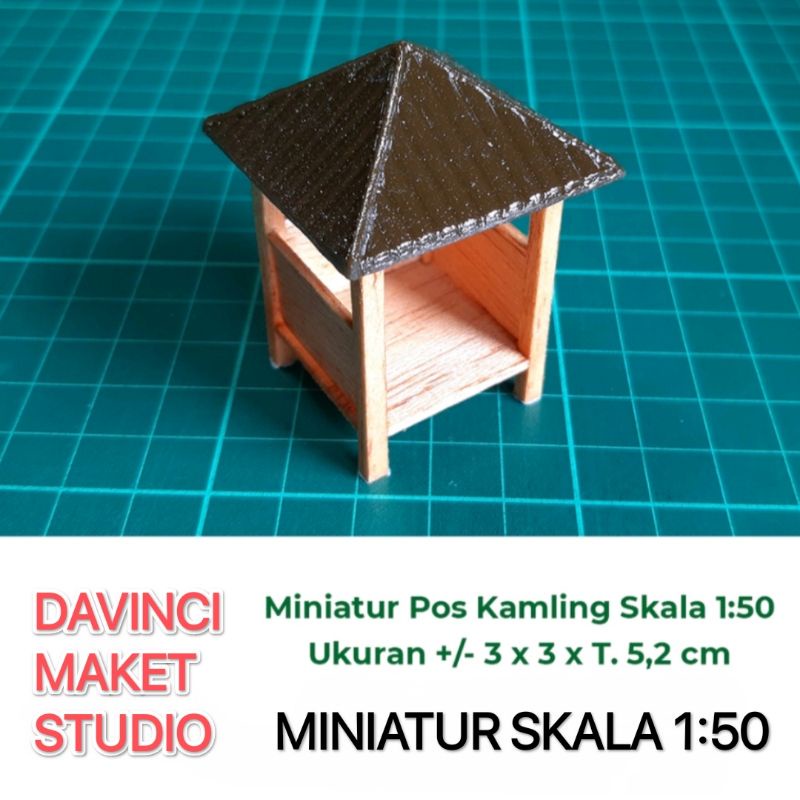 Jual Miniatur Maket Pos Kamling Gazebo Gardu Jaga Gubuk - Hut Miniature Skala 50 100 200 ...