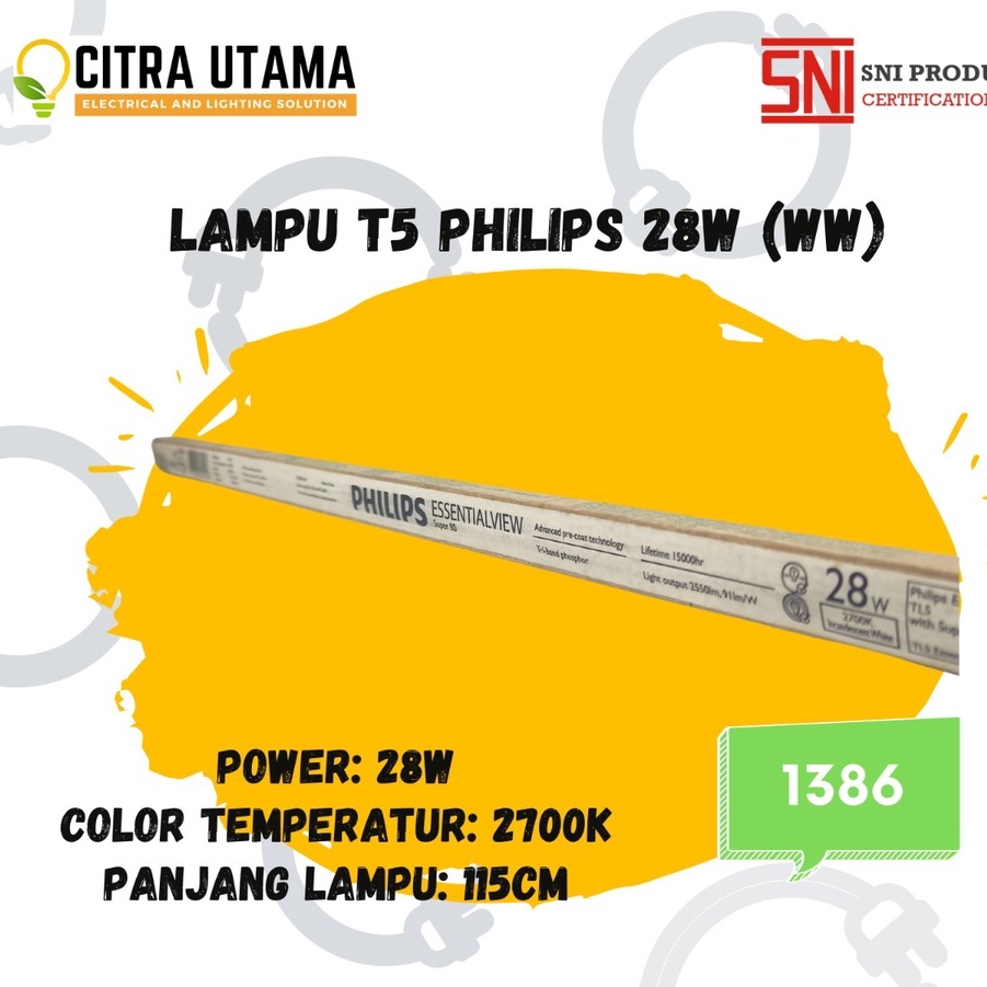 Jual T5 PHILIPS 28W [WW] BALON NEON K1386 | Shopee Indonesia