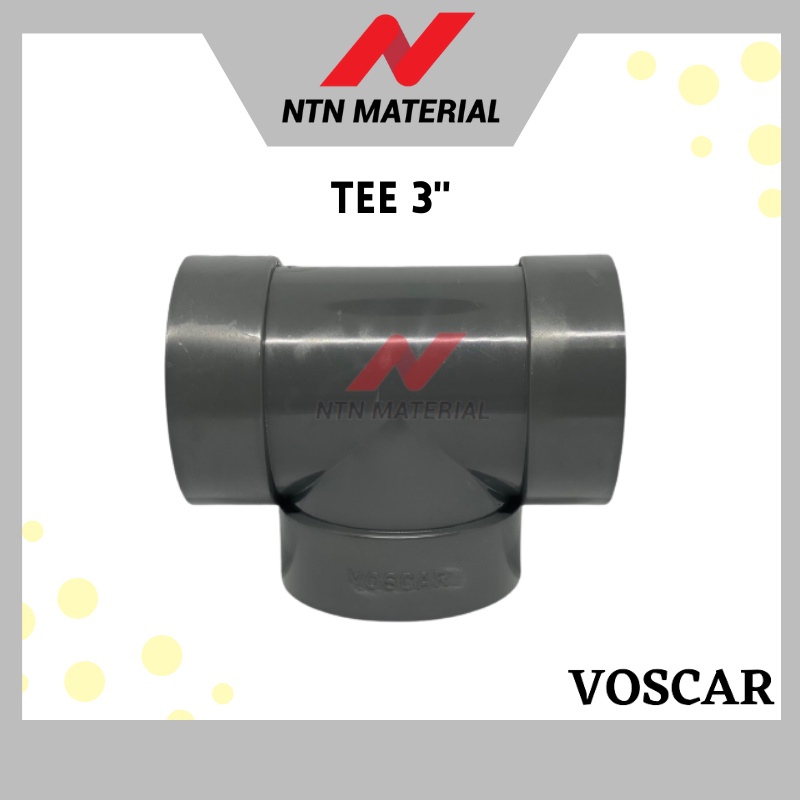 Jual Tee/T Polos D Voscar 3" inch Fitting Pipa PVC | Shopee Indonesia