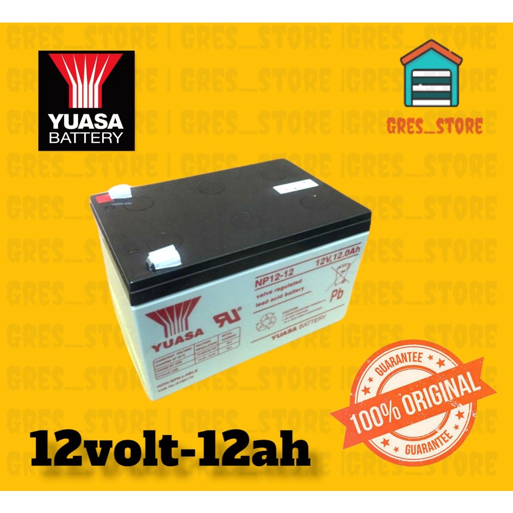 Jual Aki Vrla Ups Kering Mf Battery Yuasa NP12-12 12V12Ah YUASA 12AH yuasa 12v 12ah | Shopee ...