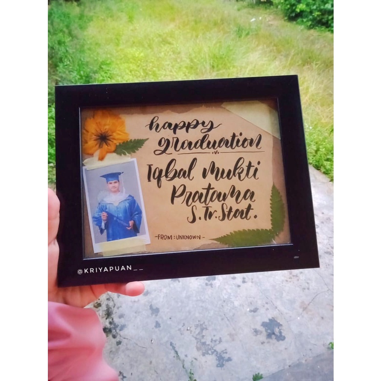 Jual GIFT BOX/ HAMPERS LETTERING FRAME RUSTIC KADO BINGKAI WISUDA NIKAH ...