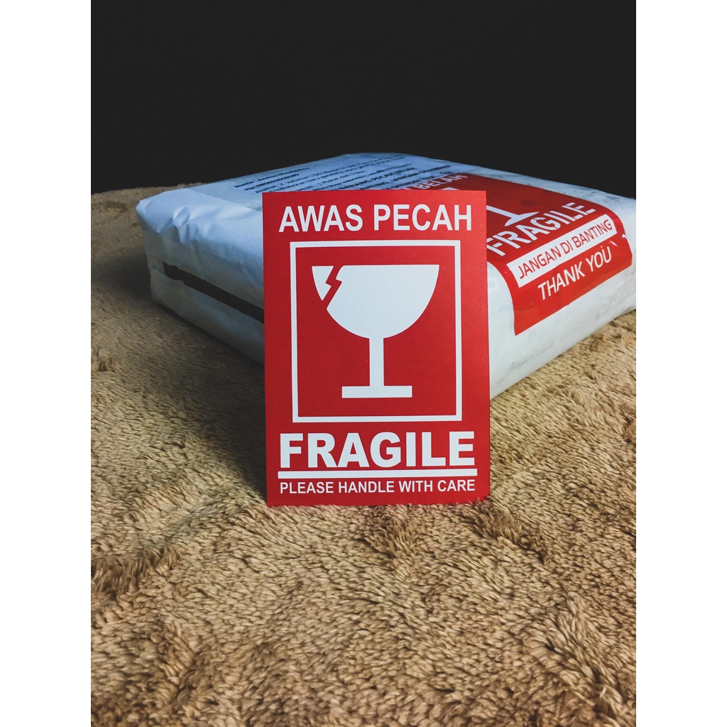 Jual Stiker Fragile 100pc berbagai VARIAN. READYSTOCK 9x6cm | Shopee ...