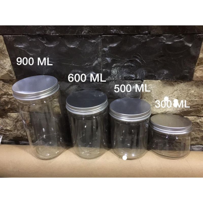 Jual Toples tabung // Toples plastik 300 ,500,600,900 tutup aluminium // toples jar | Shopee ...