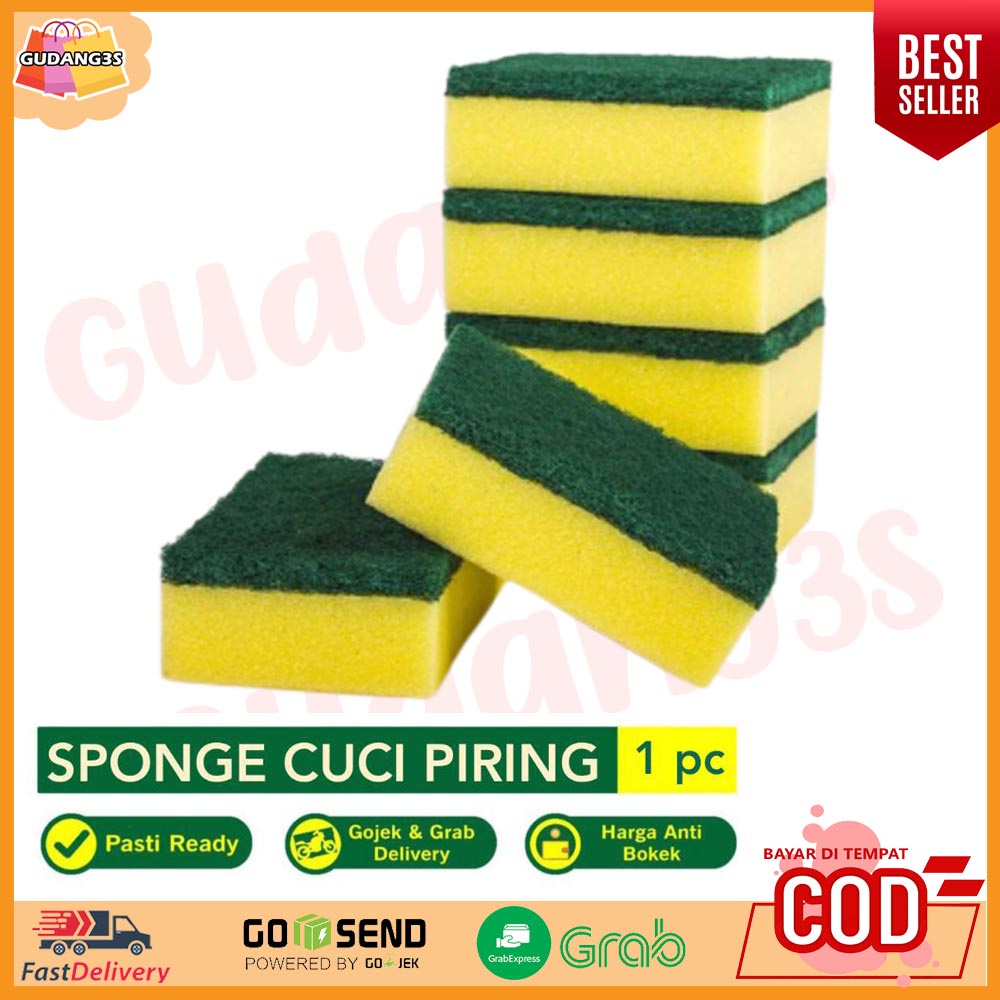 Jual Spons sponge spon Cuci Piring 2 Sisi Multifungsi | Shopee Indonesia
