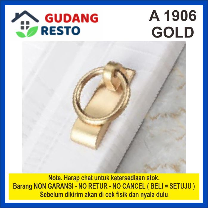 Jual HANDLE BESI GOLD KETUK PINTU / KNOK-KNOK EMAS TARIKAN PULL KNOB ...