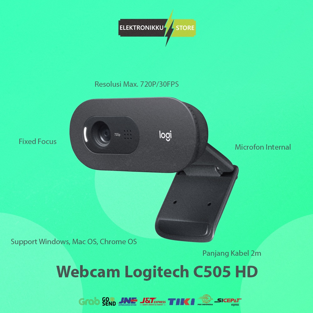 Jual Web Cam Logitech C505 HD 720P Webcam Komputer PC Laptop Notebook ...