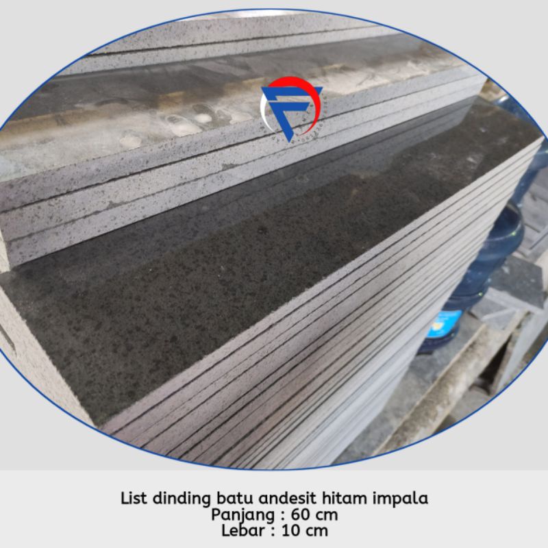 Jual List dinding batu andesit/granit poles kilap dan glossy 60x10 ...