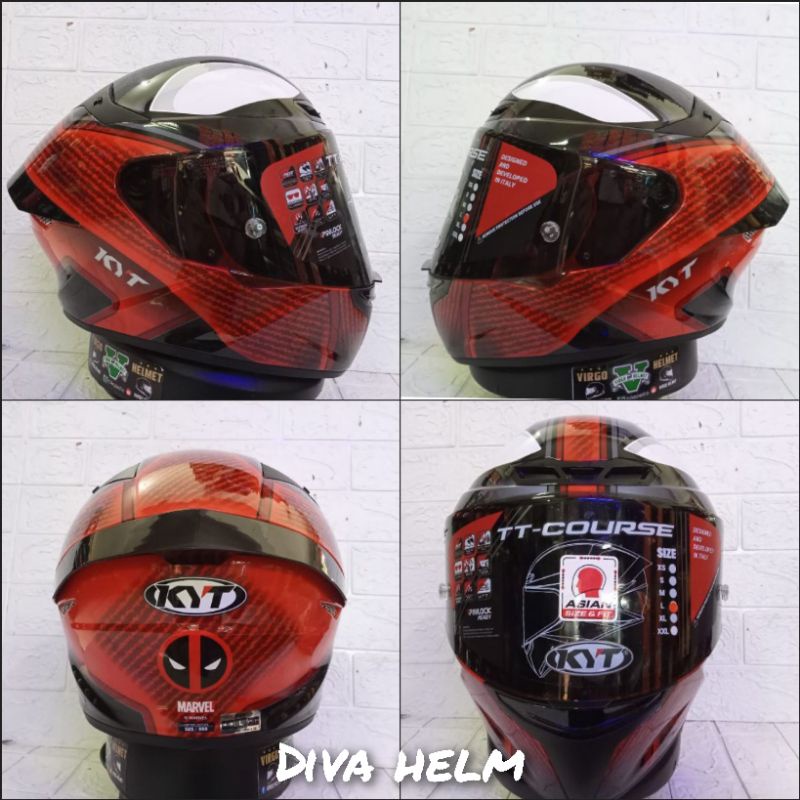 Jual HELM KYT TT COURSE DEADPOOL LIMITED EDITION TERMURAH | Shopee Indonesia