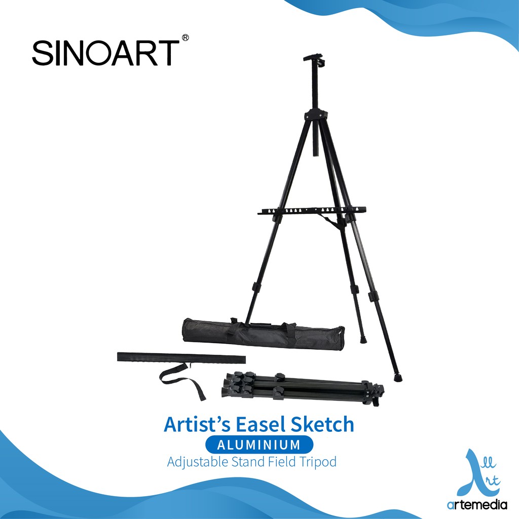 Jual Sinoart Artist Sketch Easel Aluminium Tripod Adjustable – Stand ...