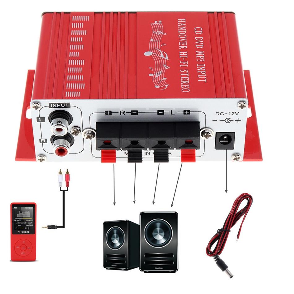 Jual Harga TERMURAAH.. Ampli Mini HiFi Stereo Power Amplifier 12V 20W 2 ...