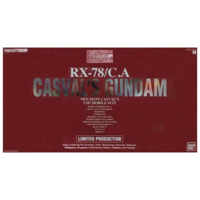Jual Pg 1/60 Rx-78 Casval'S Gundam Limited Edition (Casval) Terlaris ...