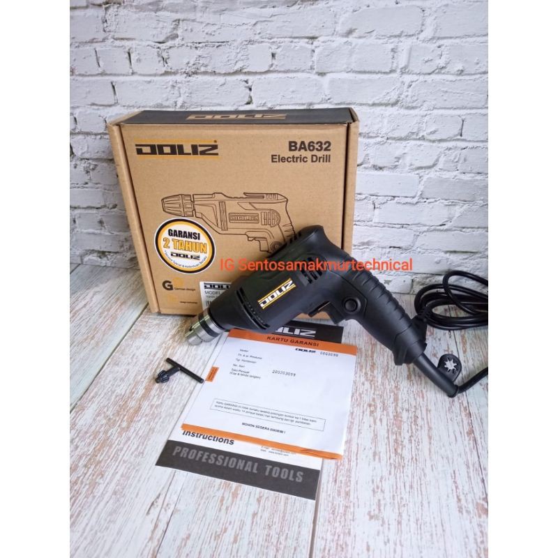 Jual DOLIZ BA 632 10 mm Bor Listrik Tangan Hand Drill Kiri Kanan 10mm BA632 | Shopee Indonesia