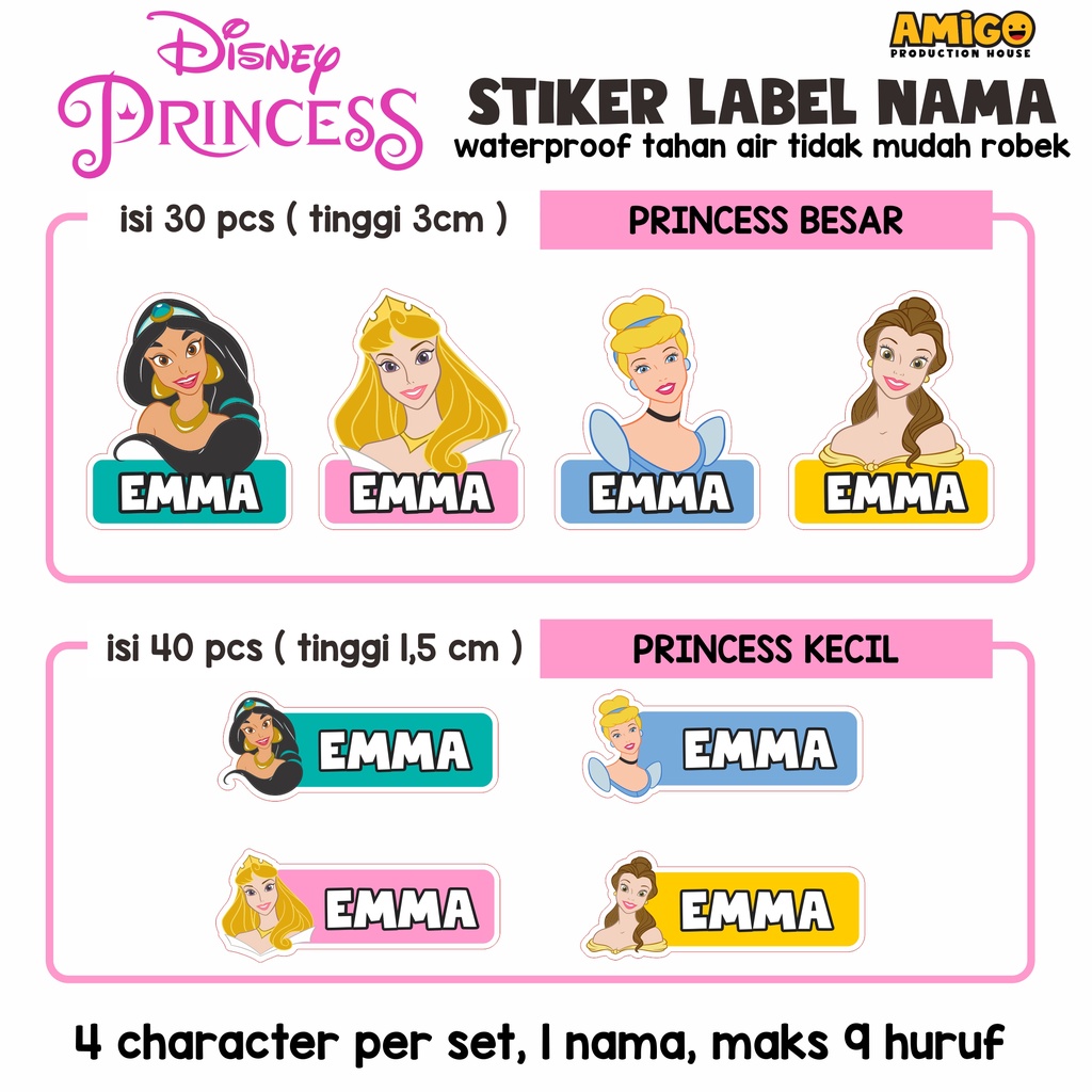 Jual Label Nama Anak Stiker Gambar Paw Patrol Alat Tulis ATK Disney ...