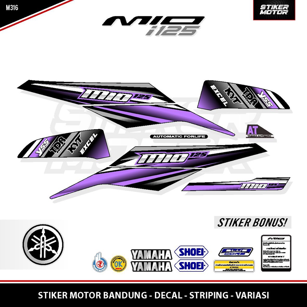 Jual STRIPING MIO M3 / MIO i 125 / MIO Z / MIO 125 / STICKER / STIKER ...