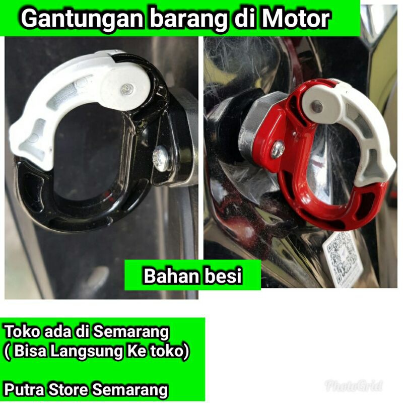 Jual Gantungan Barang di Motor Bulat Besi Cantolan Motor Gantungan ...