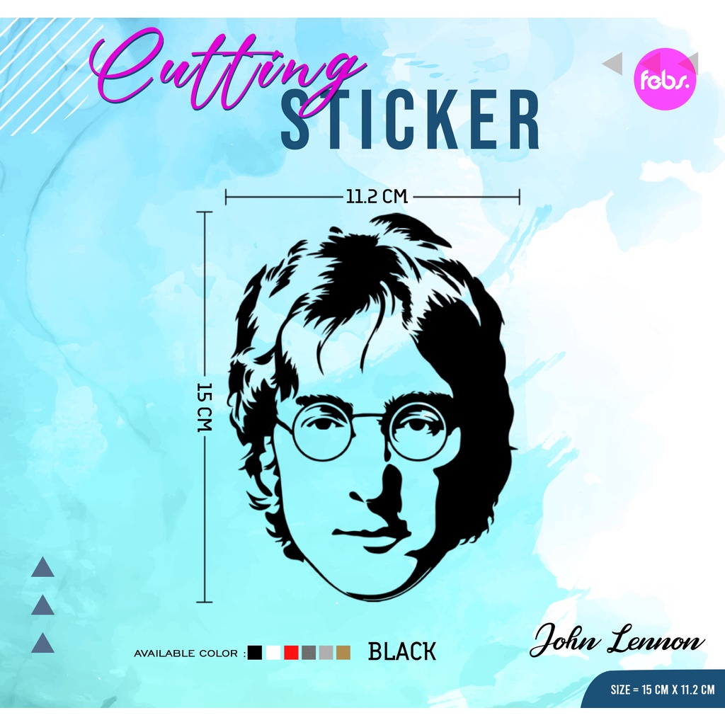 Jual Cutting Sticker John Lennon Silhoutte | Stiker Cutting Siluet John ...