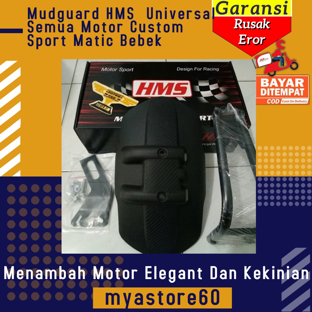 Jual MudGuard Mud Guard Spakbor Motor HMS Sport Custom Matic Universal ...