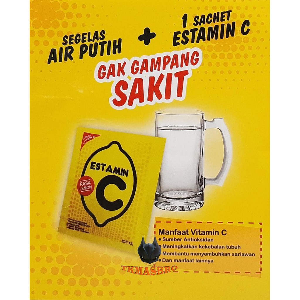 Jual Estamin C 100 / vitamin C / vitamin C harga 1 sachet | Shopee ...