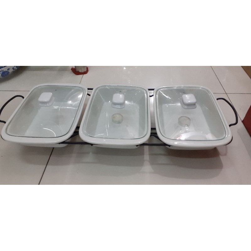 Jual Prasmanan lauk set 3 rak besi hitam | Shopee Indonesia