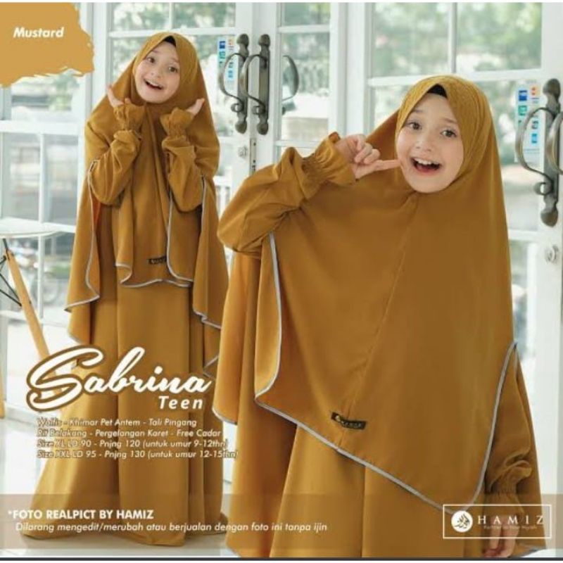 Jual SABRINA TEEN SYARI KIDS , Gamis syar'i anak tanggung 9 13 tahun ...