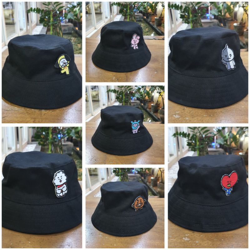 Jual TOPI NELAYAN BUCKET HAT KARAKTER BTS KOREA JIN JIMIN JUNGKOOK V ...