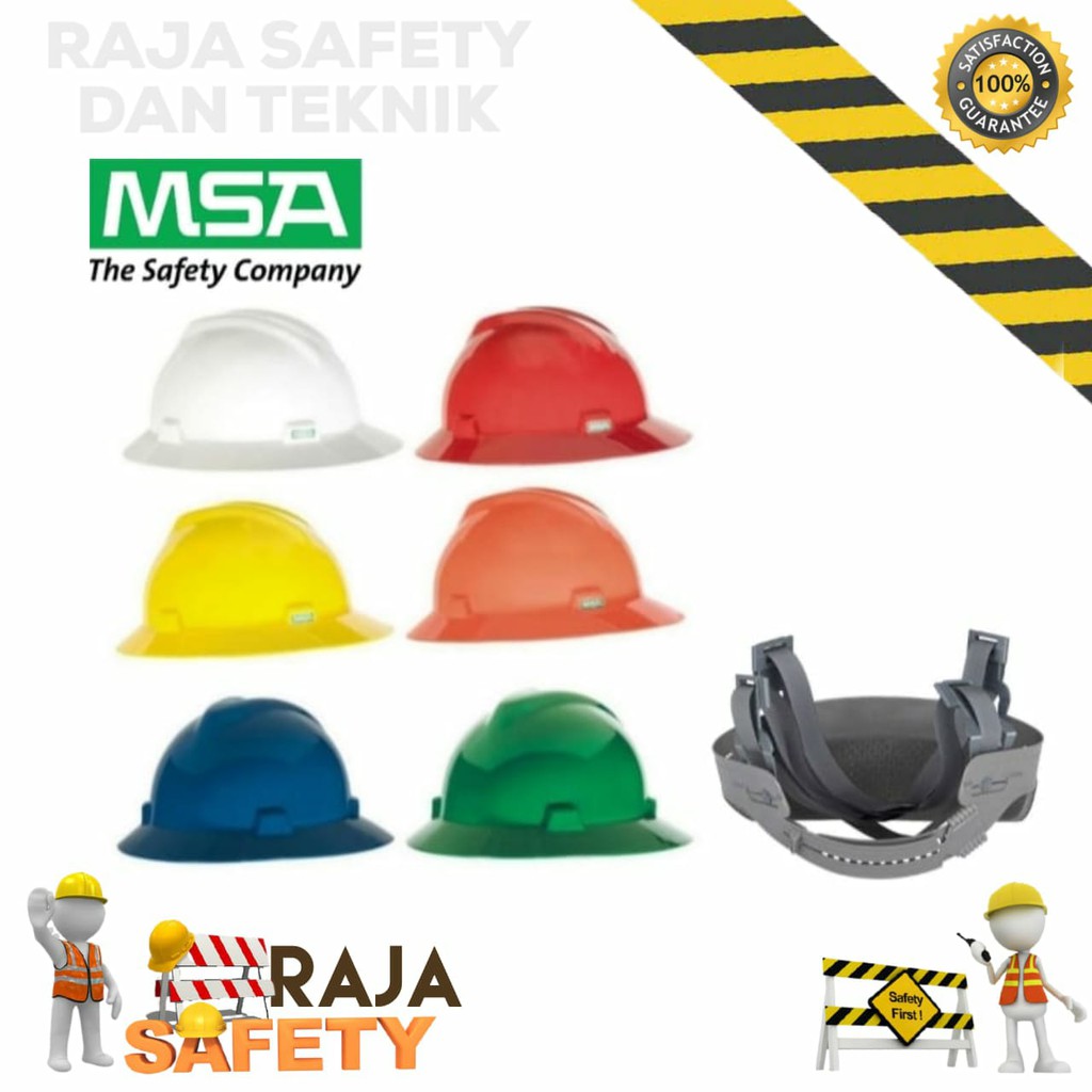 Jual Helm Safety Proyek MSA Full Brim Lokal Inner Biasa | Shopee Indonesia