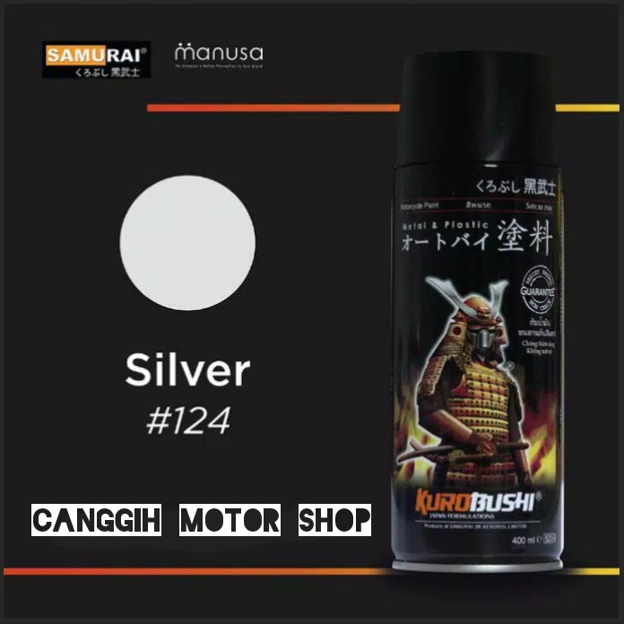 Jual CAT PYLOX 100% ORIGINAL PILOK CAT SEMPROT SAMURAI 124 SILVER 400ML | Shopee Indonesia