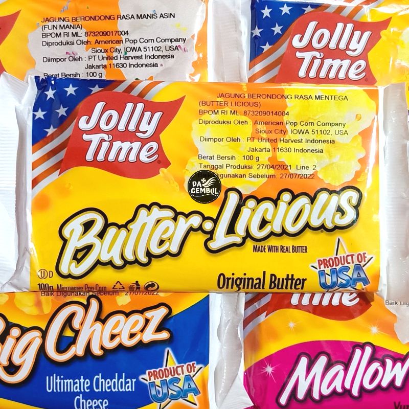 Jual Jolly Time Microwave Popcorn All Varian | Shopee Indonesia