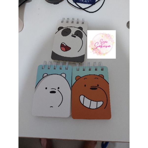 Jual miniso notes we bare bears small wirebound 100 sheet original ...