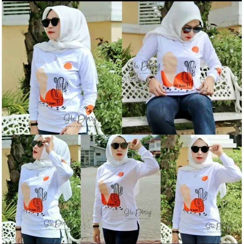 Jual Atasan Six Diary Original ( Putih Kaktus ) | Shopee Indonesia