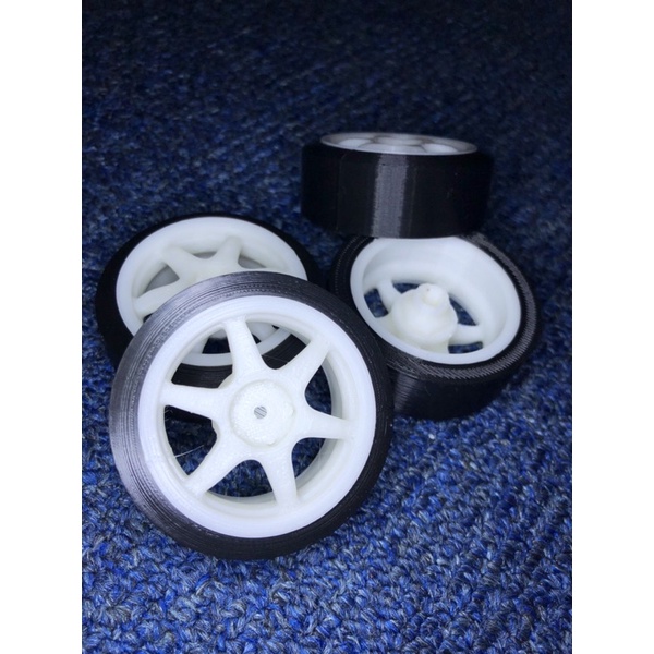 Jual velg & ban drift WPL D12 model compomotive 6 spokes 3D printed ...