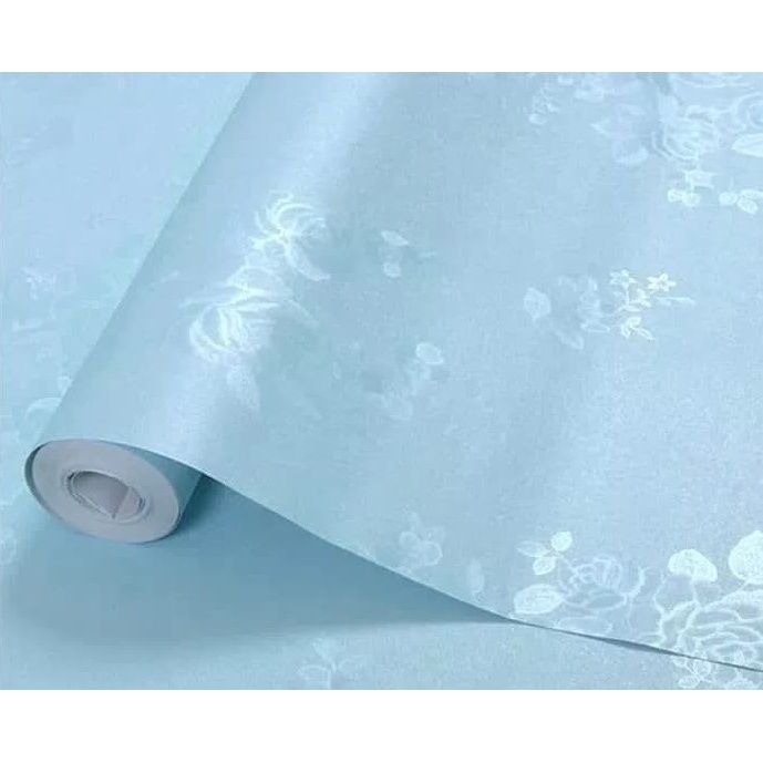 Jual Wallpaper Dinding MOTIF Bunga Biru 150 TERMURAH TERBAIK | Shopee ...