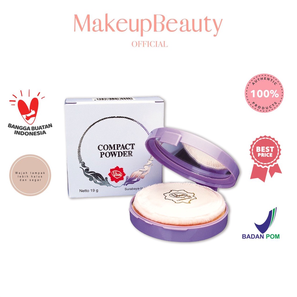 Jual VIVA Cosmetics Compact Powder LILAC 19gr | Shopee Indonesia