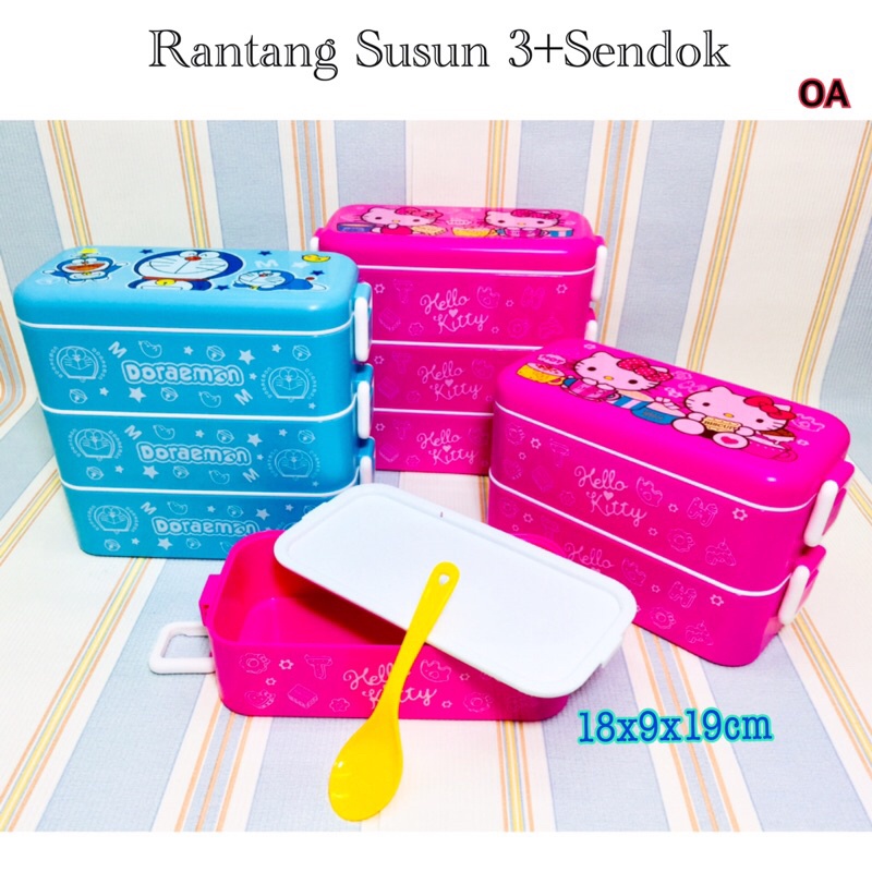Jual Tempat Bekal susun / rantang makanan susun lunch box susun kotak ...