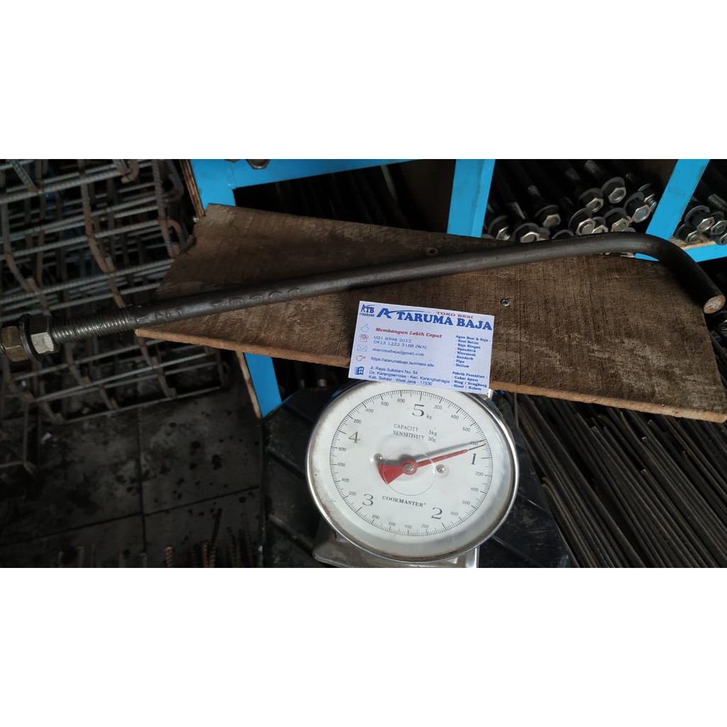 Jual Angkur Beton M16 x 500 mm - Angkur Besi 5/8" x 50 cm - Angkur L ...