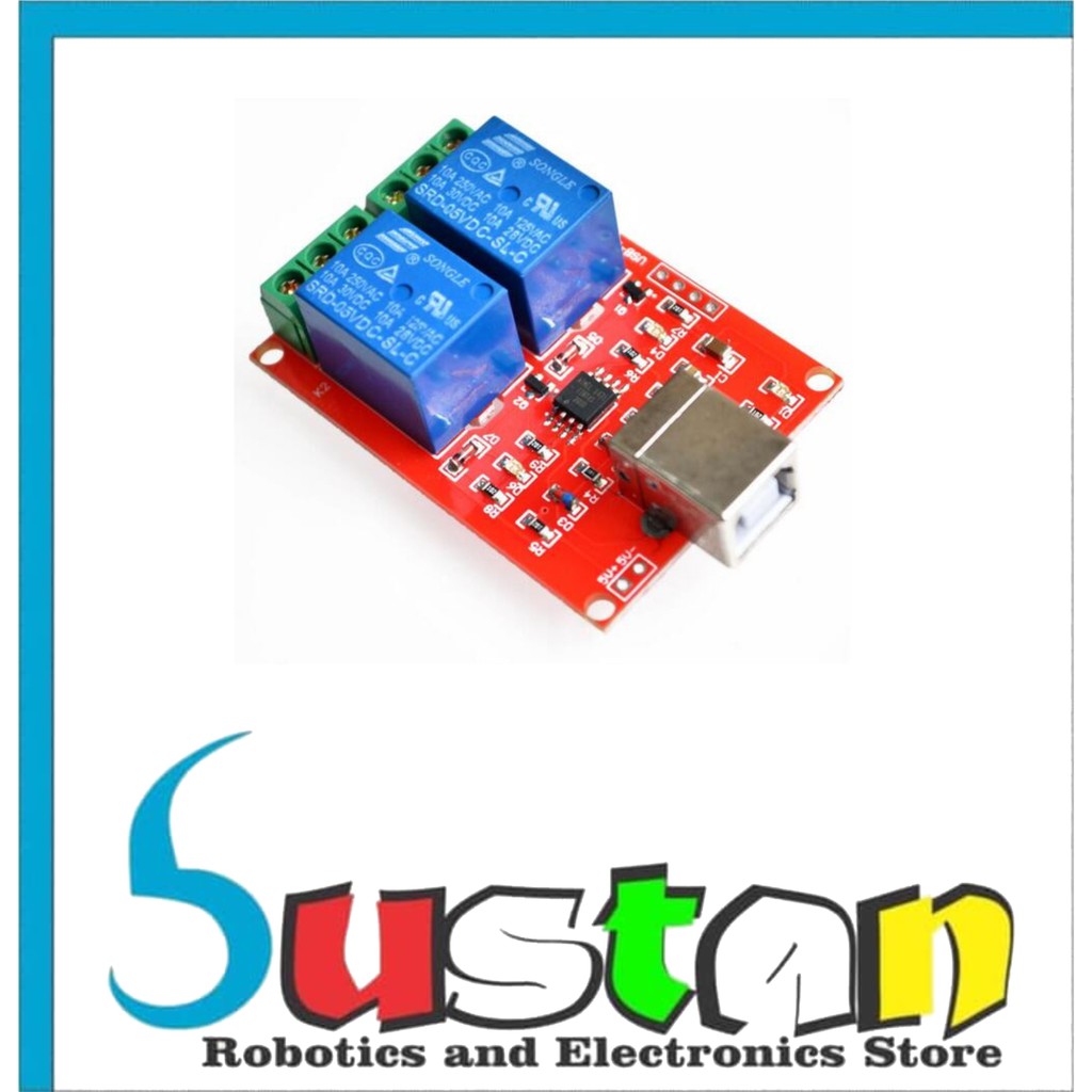 Jual Relay 2 Channel USB Programmable Control Switch Module for PC ...